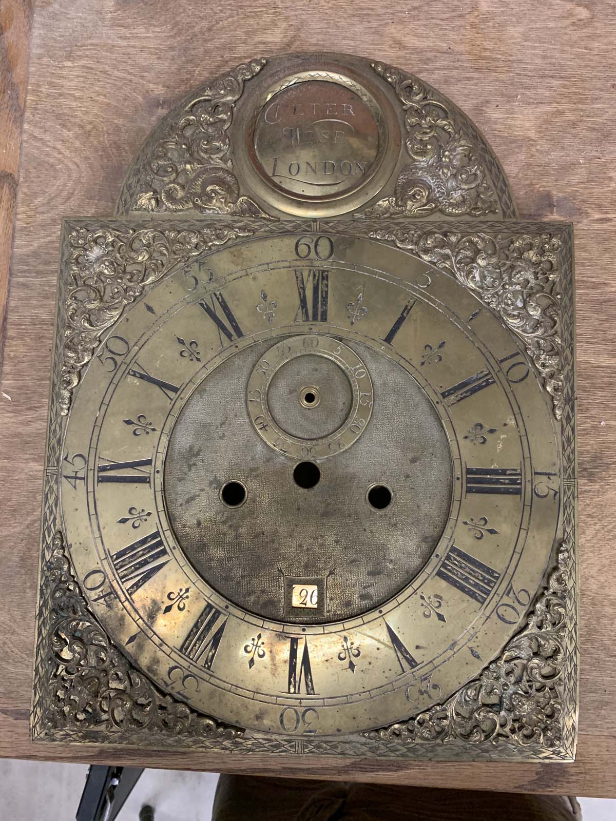 Dial silvering - restoring an antique brass clock dial